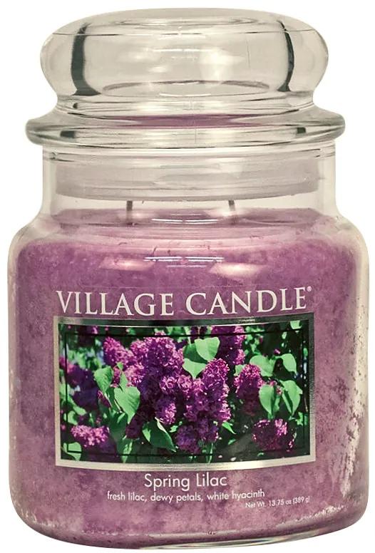 Village Candle Vonná svíčka ve skle - Spring Lilac - Jarní šeřík, střední