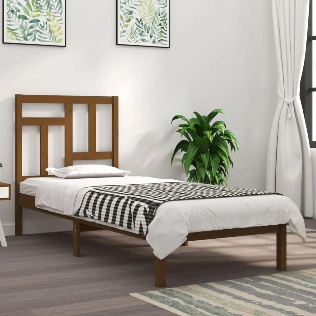 vidaXL Rám postele masivní dřevo 75 x 190 cm Small Single [3104503] Barva: Přírodní