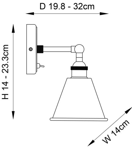 Endon 98716 - Nástěnné bodové svítidlo HALLE 1xE14/40W/230V lesklý chrom