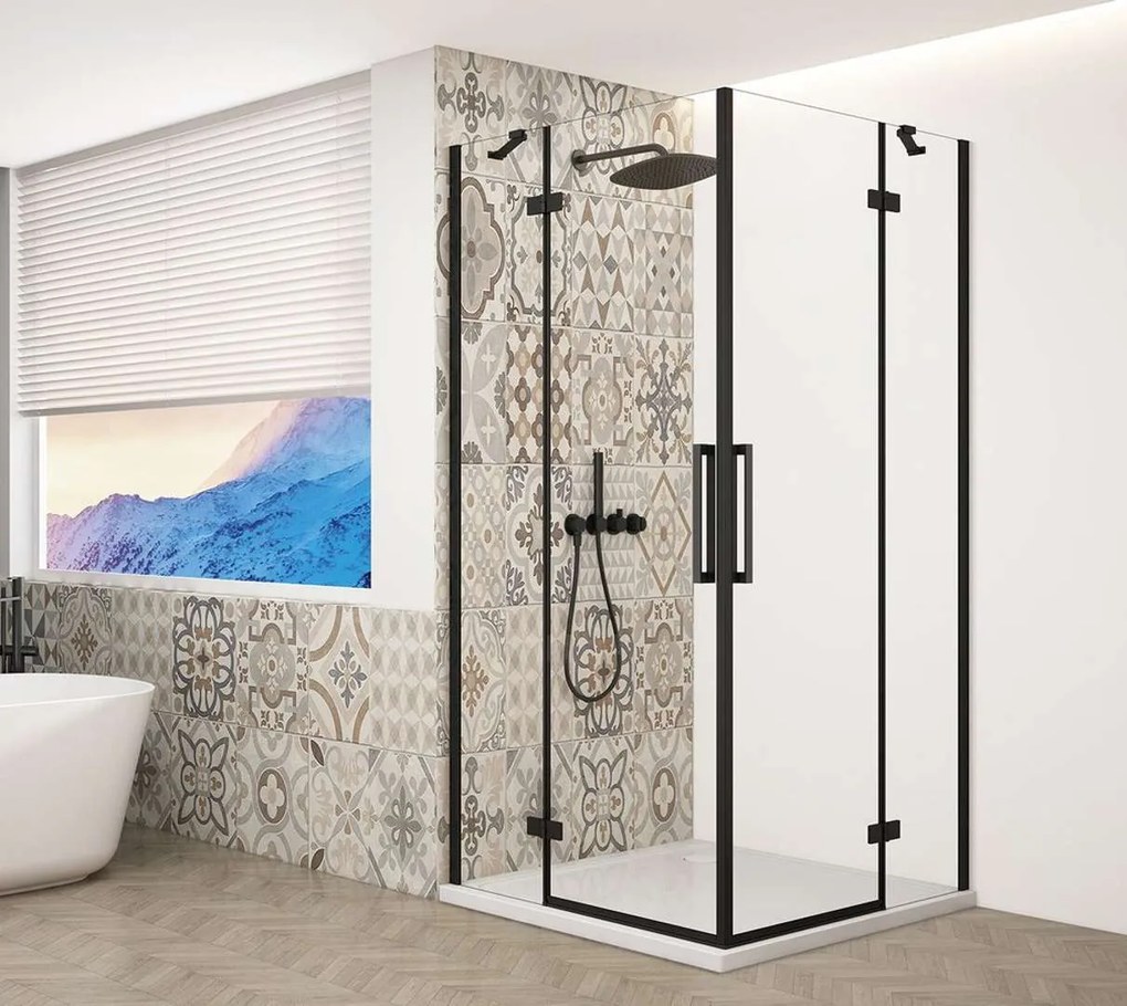 Gelco Trinity - Sprchový kout 110x100 cm, čiré sklo/černá GT2210-11C-B