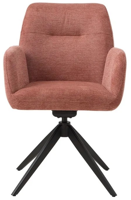 Designová otočná židle Talaith růžová