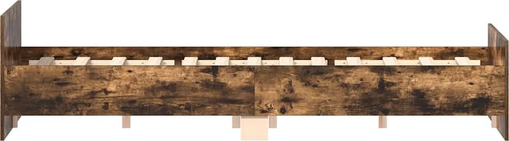 Rám postele s hlavovým a nožním čelem kouřový dub 120 x 200 cm 3203744
