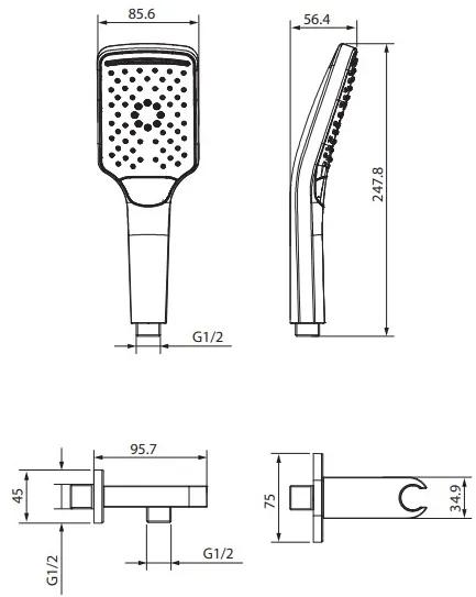 Cersanit Moduo - bidetová batéria, chróm, S951-351