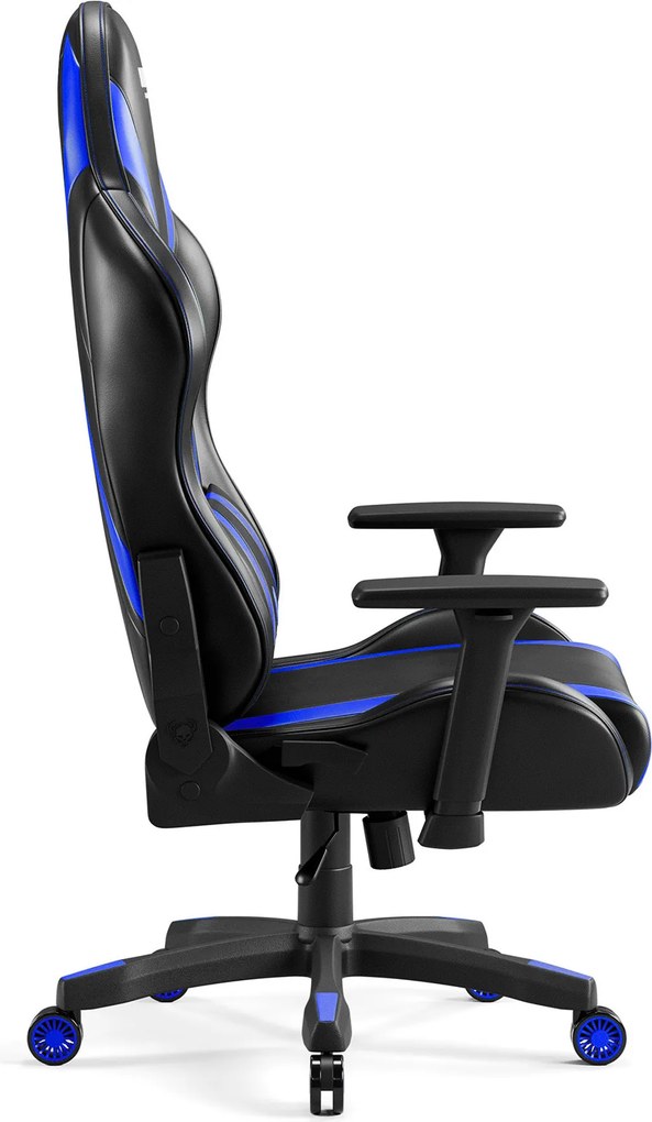 Herní židle z ekokůže Normal Size, černý-modrý: Diablo X-Horn 2.0