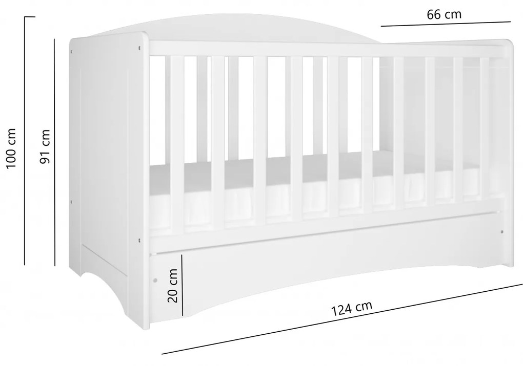 BabyBeds Dětská postýlka Classic 1 120x60 cm