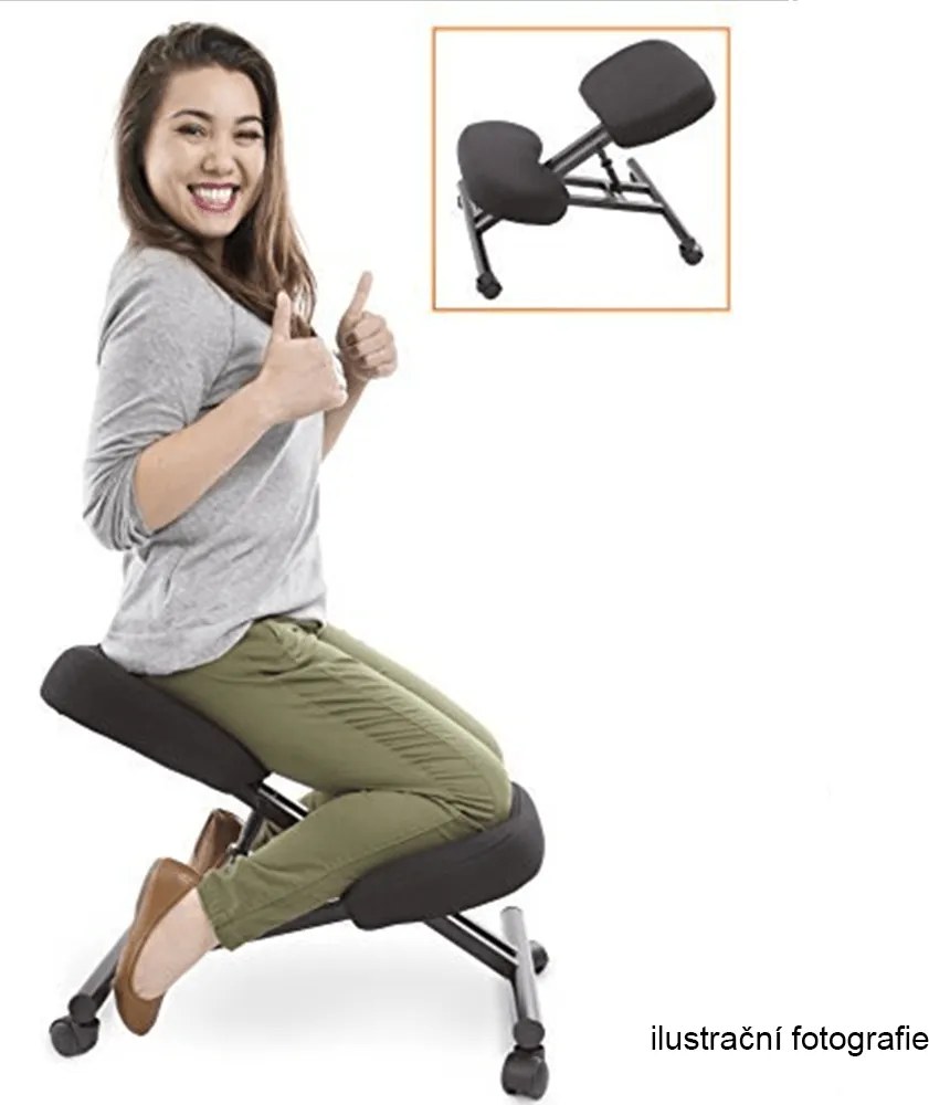Ergonomická kľakačka, šedohnědá taupe / černá, RUFUS