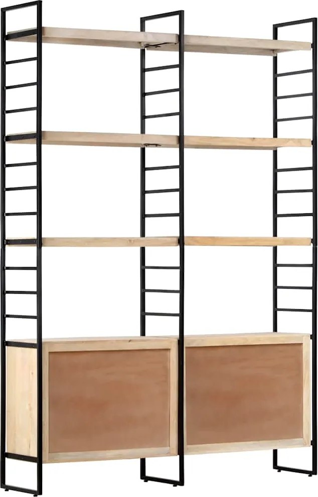 4patrová knihovna 124 x 30 x 180 cm masivní mangovníkové dřevo 284417