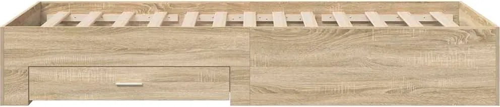 Rám postele se zásuvkou Hnědá 90 x 190 cm Kompozitní dřevo 3345122