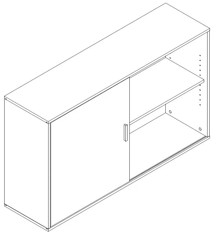 Skříňka s posuvnými dveřmi Elias, antracit/dub sonoma