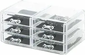 Compactor Organizér na šperky – 6 zásuvek čirý plast