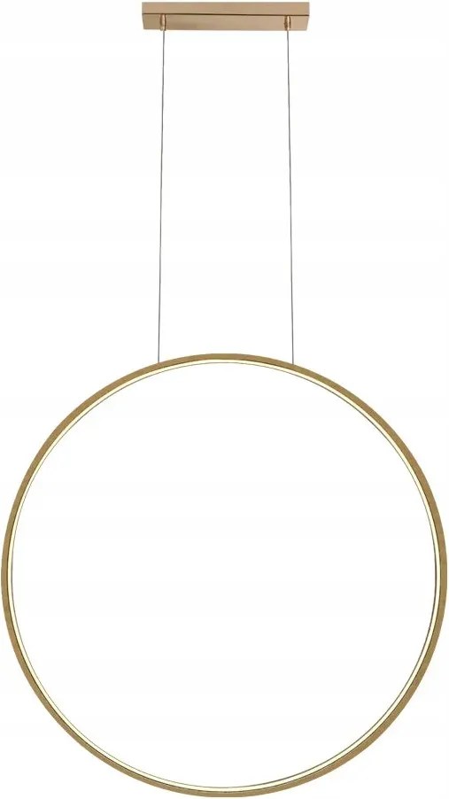 Moderní závěsná lampa Shilo Agaro Zlatý prsten Ø87 cm Led 27W