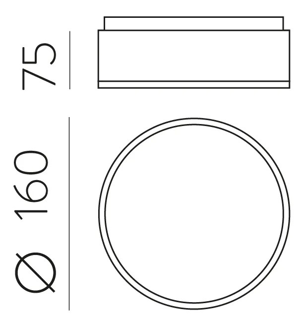 ACB Iluminacion Stropní LED svítidlo DINS, ⌀ 16 cm, 10W, CRI90, IP44, CCT switch 2700-3000K Barva: Bílá, Stmívání: ON/OFF