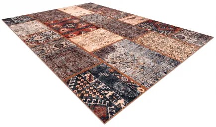 koberec ANTIKA ancient rust, moderní patchwork, řecký omyvatelný te velikost 160x220 cm | krásné koberce cz