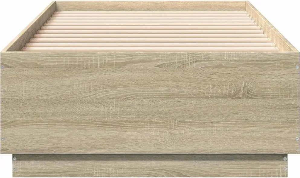 Rám postele dub sonoma 100 x 200 cm kompozitní dřevo 3209718