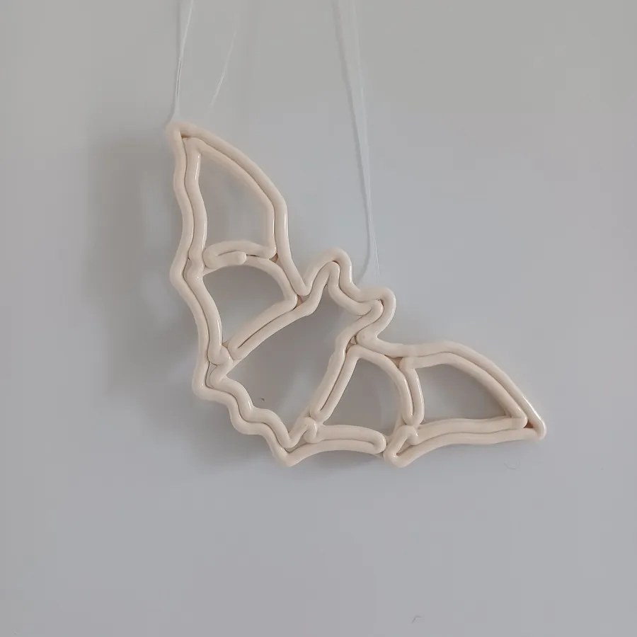 ECOprint ozdoba netopýr 30 cm bílá, 3D tisk, plast, venkovní