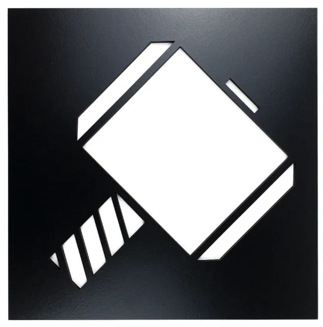 Dřevěná dekorace Symbol Thora černá