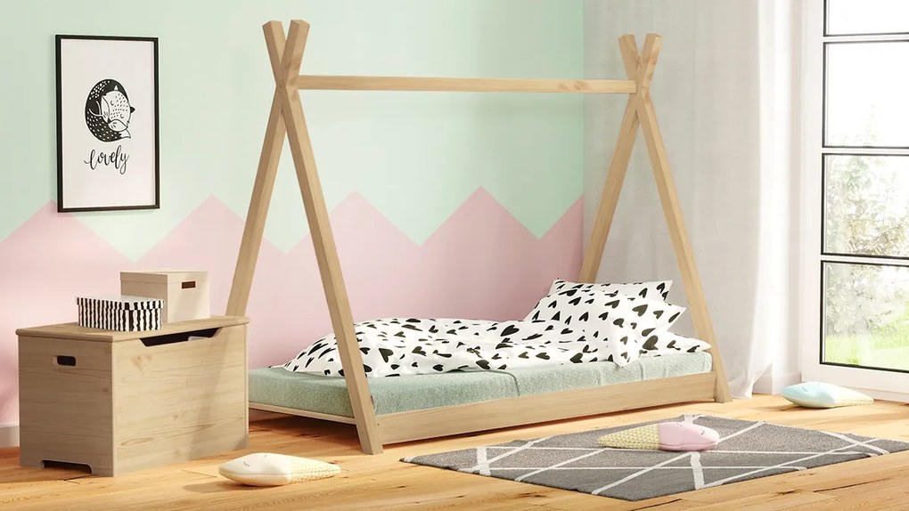 Dětská dřevěná postel Teepee