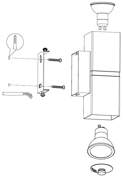 Eglo 95377 - LED nástěnné svítidlo PASSA 2xGU10-LED/4W/230V