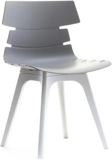design4life Jídelní židle NORA šedá-bílá