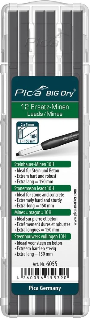 Pica Marker Pica | Speciální tuha na beton a kámen pro zednickou tužku.