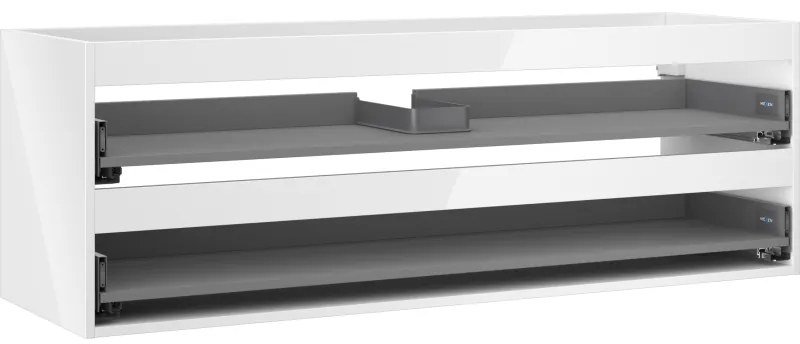 Mexen Box-A korpus skříňky pod umyvadlovou desku 140 cm, 2 zásuvky, bílý lesk - 91AX0-1400-470-2-00