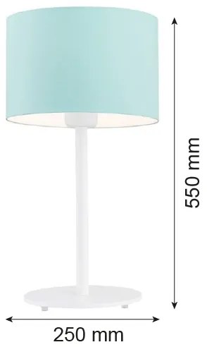 Argon 4127 - Stolní lampa MAGIC 1xE27/15W/230V tyrkysová/bílá