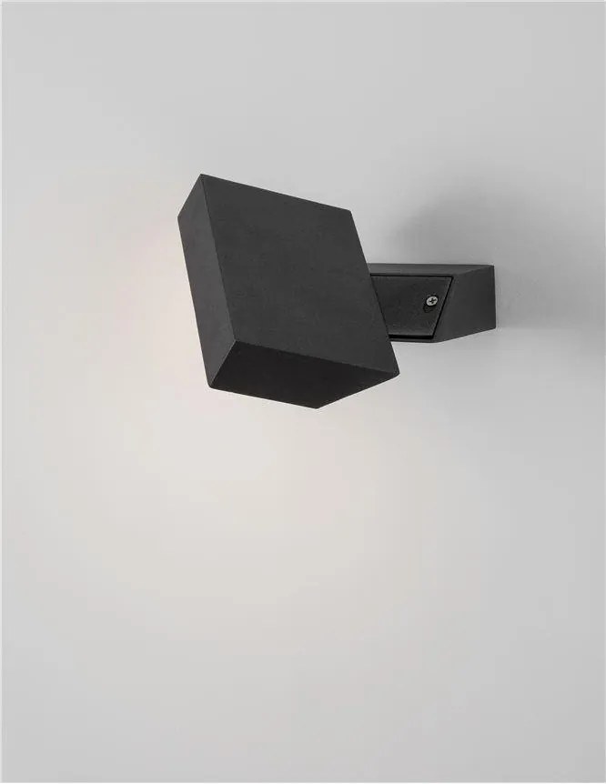 NV 9160101 Venkovní nástěnné svítidlo BRIN antracitový hliník čiré sklo LED 10W 3000K 200-240V 101st. IP65 - NOVA LUCE