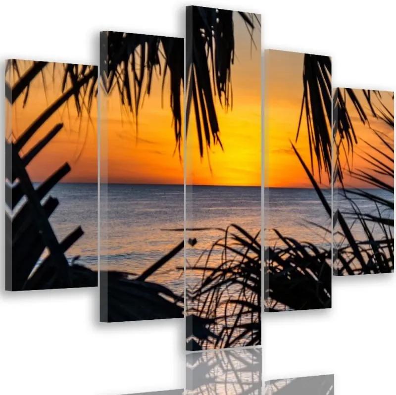 CARO Obraz na plátně - Sunset By The Sea 150x100 cm