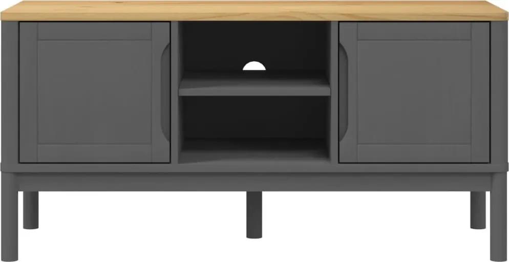 vidaXL TV stolek FLORO 114 x 43 x 55 cm masivní borové dřevo [374016] Barva: Voskově hnědá