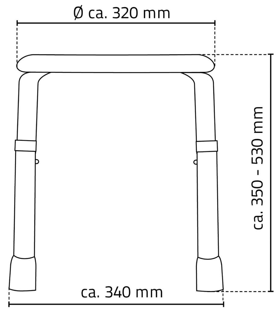 Ridder, Sedátko koupelnové průměr 32cm, bílé, A00603101