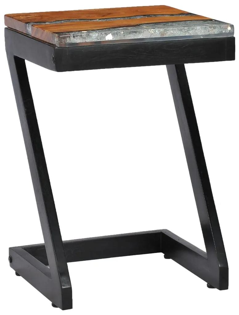 vidaXL Konferenční stolek 30 x 30 x 50 cm masivní teak a polyresin