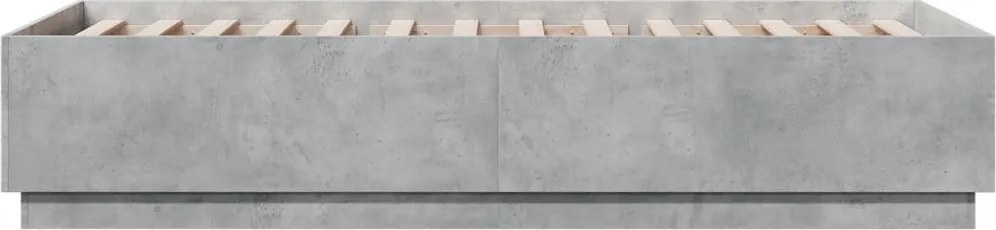 Rám postele betonově šedý 90 x 200 cm kompozitní dřevo 3209726