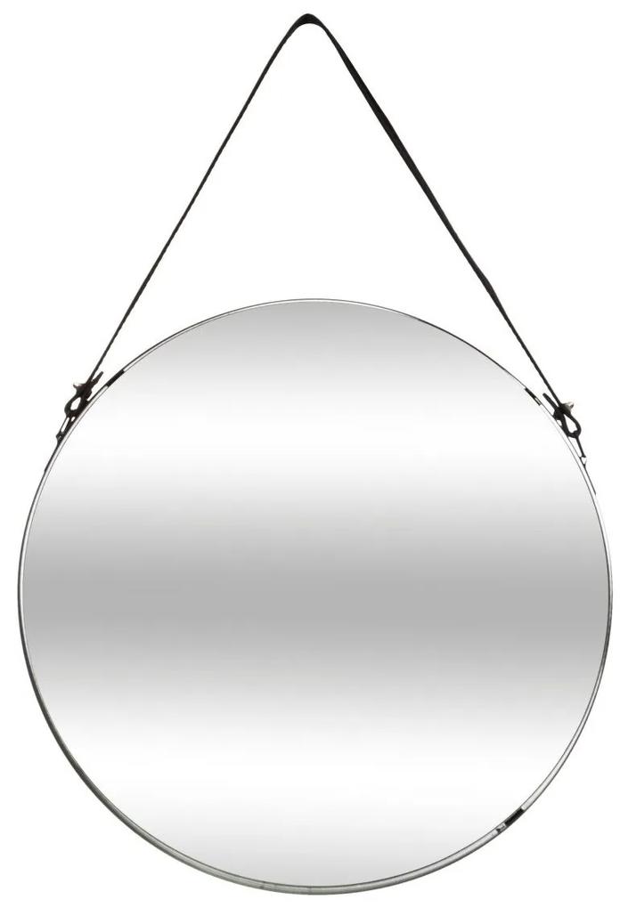 Kulaté zrcadlo, dekorativní zrcadlo na šňůrce, O 38 cm, černé