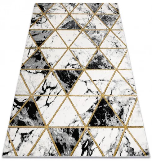Dywany Łuszczów, Kusový koberec Emerald 1020 black and gold, 120x170, černobílá, kancelář