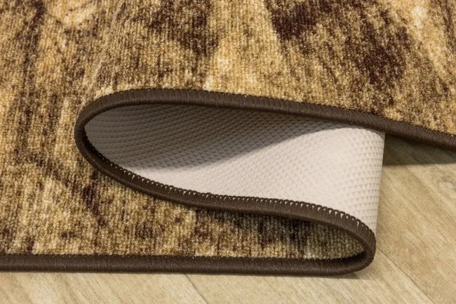 Protiskluzový koberec BRUSH 17 hnědý / béžový