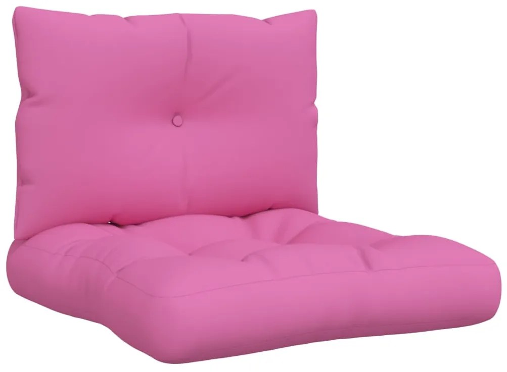 vidaXL Podušky na nábytek z palet 2 ks růžové oxford