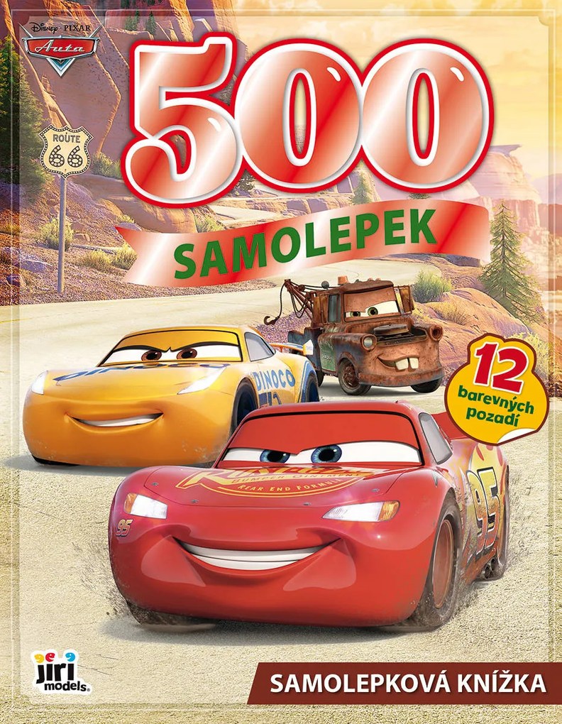 JIRI MODELS Velká samolepková knížka 500 samolepek Auta (Cars) 9