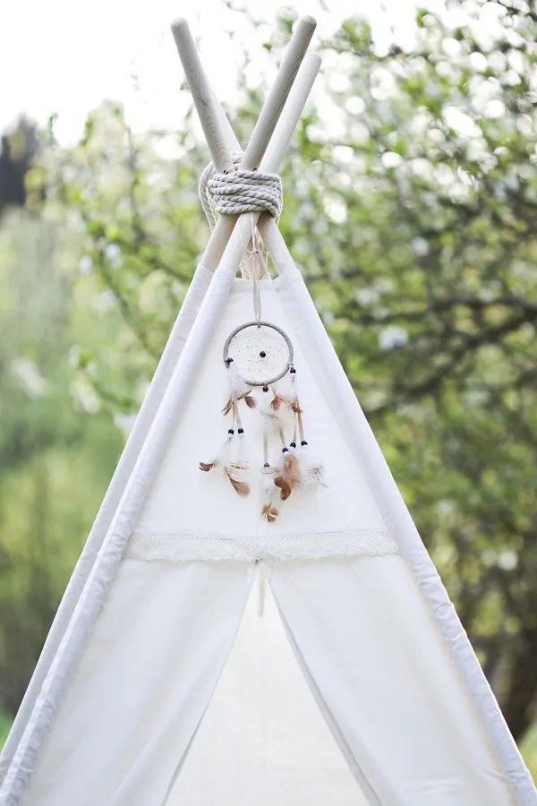 Vigvam design Nature Teepee pro holčičky - pětiúhelníkové s doplňky