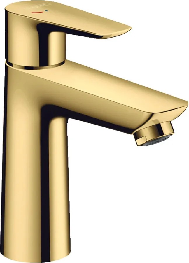Hansgrohe Talis E, páková umyvadlová baterie 110 CoolStart s odtokovou soupravou s táhlem, zlatá lesklá, 71713990