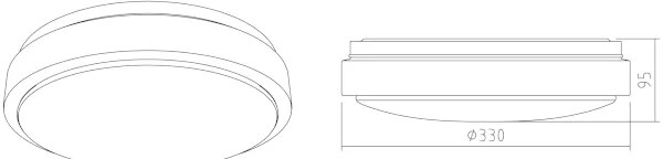 APLED - LED Stropní svítidlo LENS R TRICOLOR LED/18W/230V IP41 1210lm