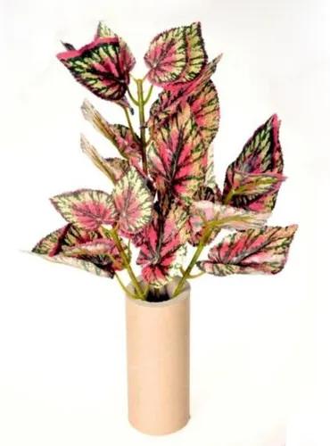 Umělá begonie, zeleno-červená, 45 cm,  HTH