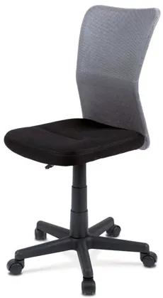 kancelářská židle, látka MESH černá / šedá, plyn.píst | BIANO