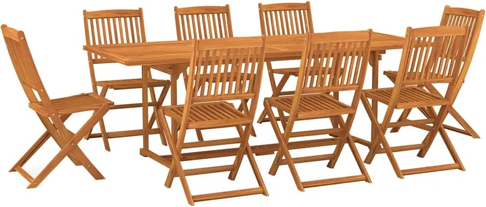 9dílný zahradní jídelní set 220x90x75 cm masivní akáciové dřevo 3086988