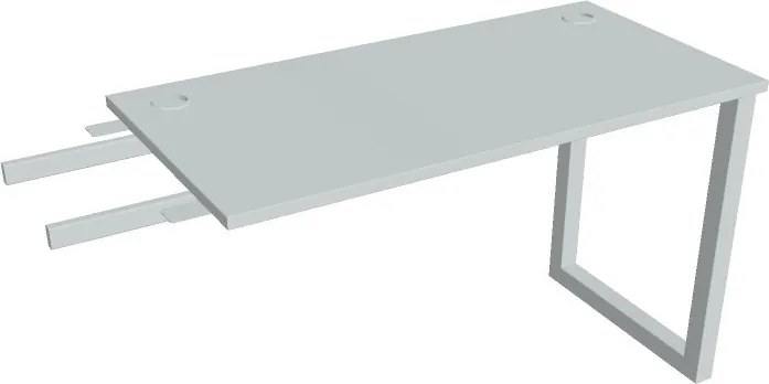 Hobis Pracovní stůl k řetězení do úhlu Hobis UEO 1200RU, bílá RAL 9016, deskabuk