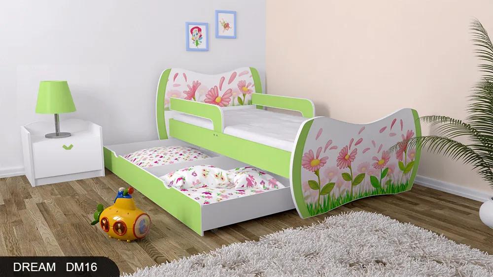 Dětská postel Dream vzor 16 140x70 cm zelená