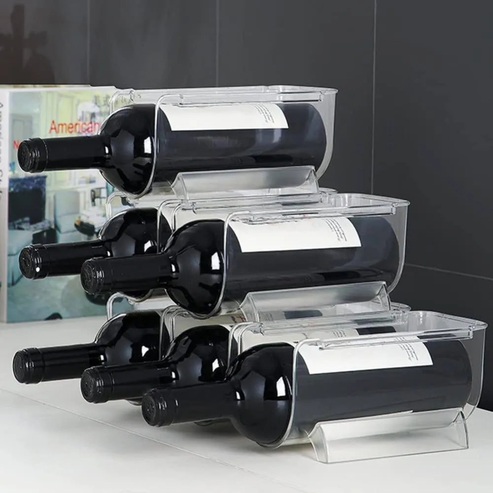 5Five® Stojan na láhve, na víno, transparentní, do lednice BINS 21 x 12 x 11 cm
