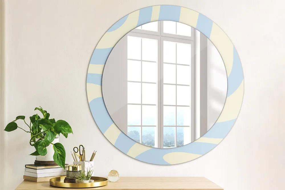 Kulaté dekorativní zrcadlo Abstraktní tvar fi 70 cm