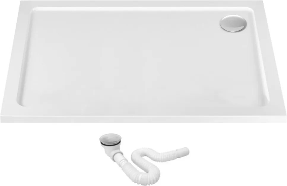 Vanička sprchová akrylátová Porta 80 x 120 - Profil: pravý