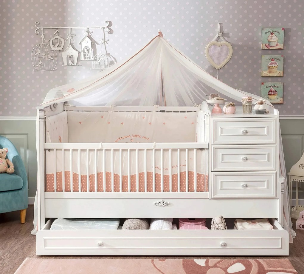 Čilek Rostoucí postýlka Romantic Baby SET