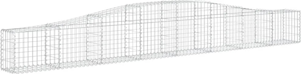 Klenuté gabionové koše 7 ks 400x30x40/60 cm pozinkované železo 3145792